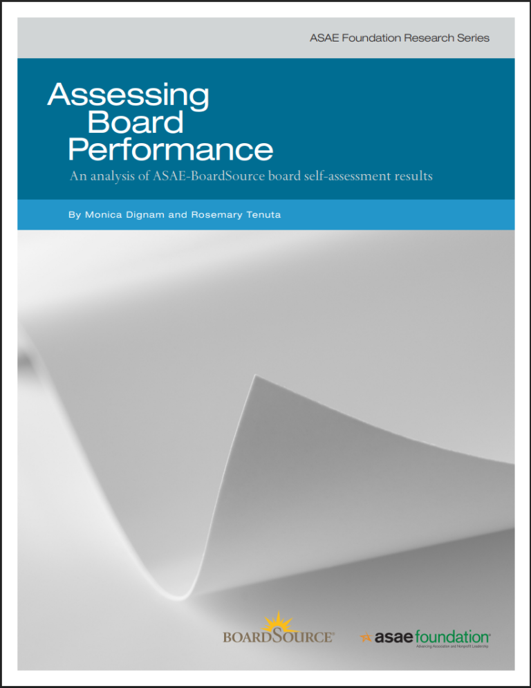 Assessing Board Performance: An Analysis of ASAE-BoardSource Board Self-Assessment Results ...
